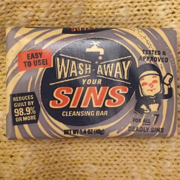 BlueQ | Bath | Soldcopy Wash Away Your Sins Comical Soap | Poshmark